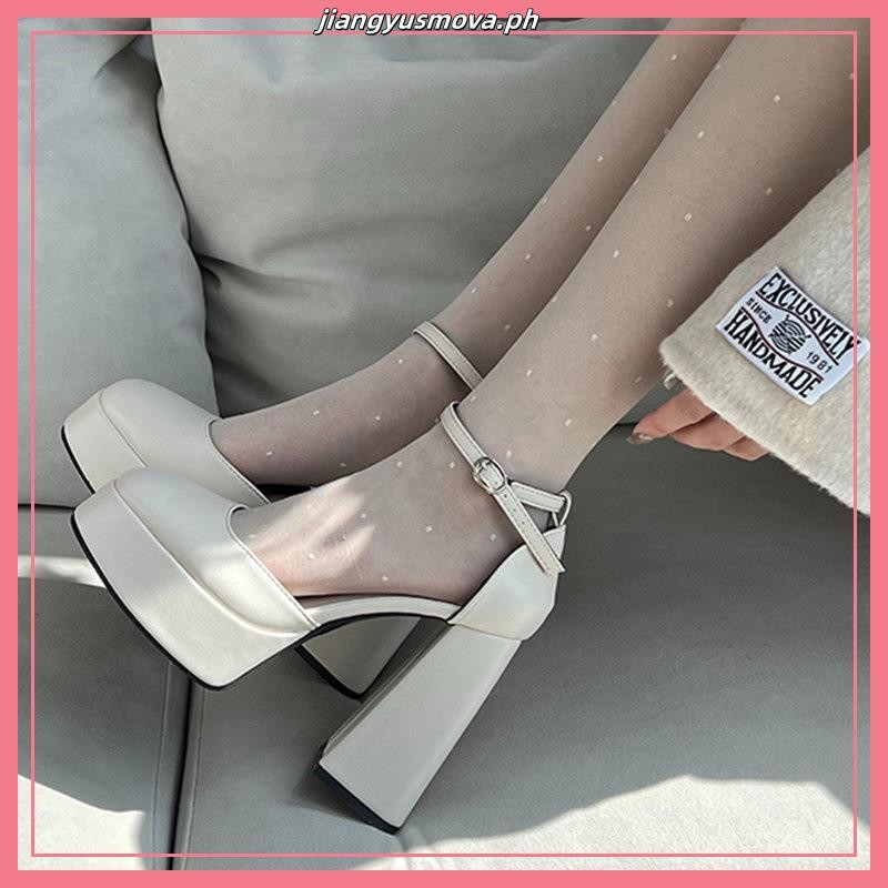 PLOVER12cm Wedding Shoes Small Thick Heel Platform Barbie Mary Jane ...