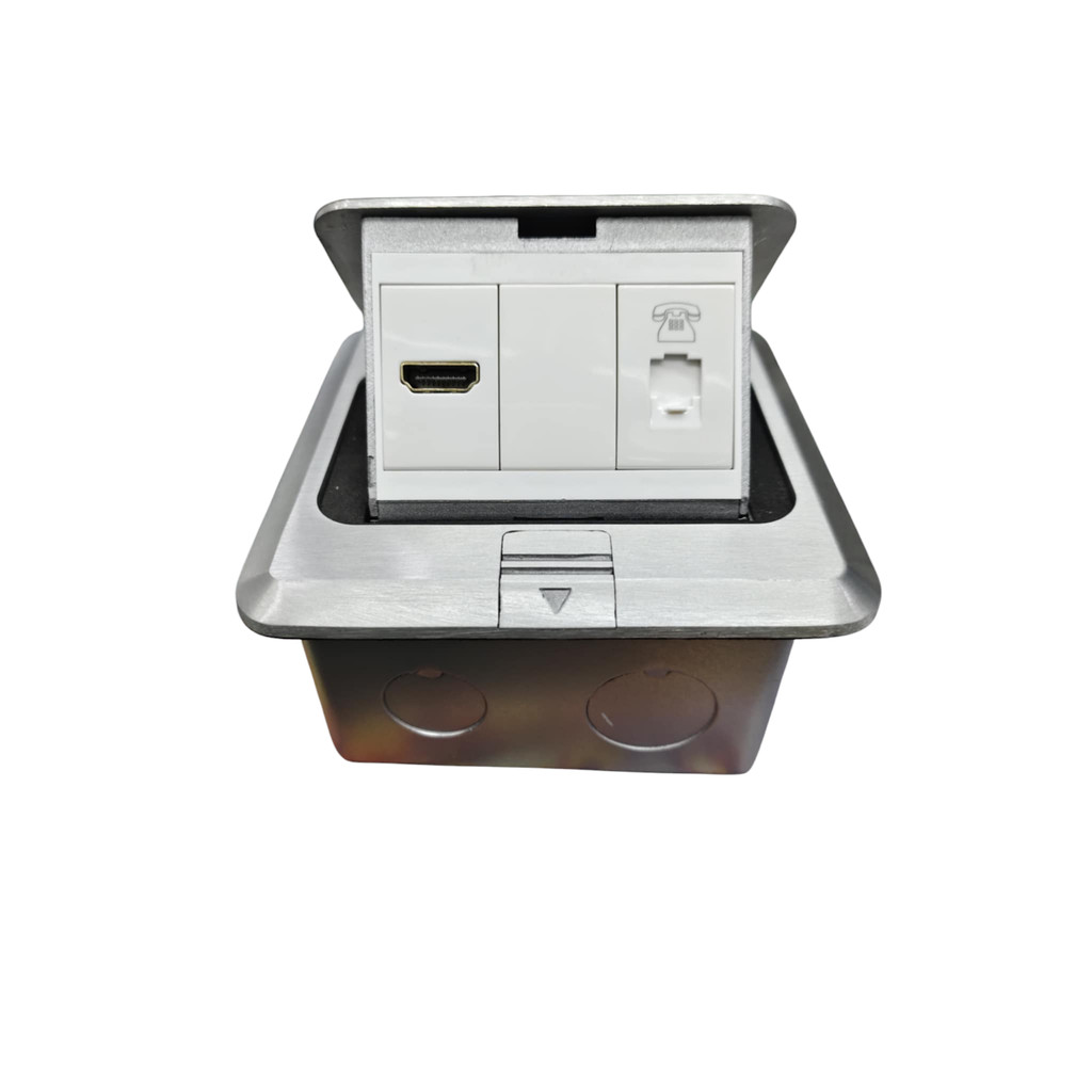 T&J Floor Outlet Pop-up Telephone Outlet and HDMI Outlet with Metal ...