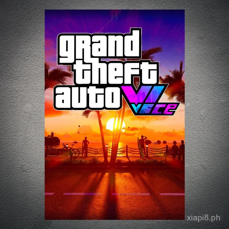 Grand Theft Auto Poster GTA 6 Video Game Poster Canvas Mural Living ...
