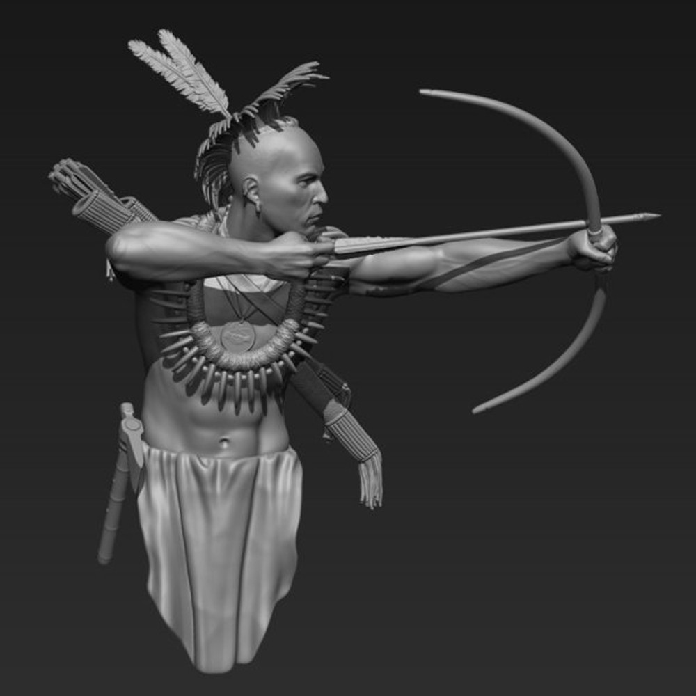 1/10 Pawnee warrior , Resin Model figure Bust, GK, War theme ...