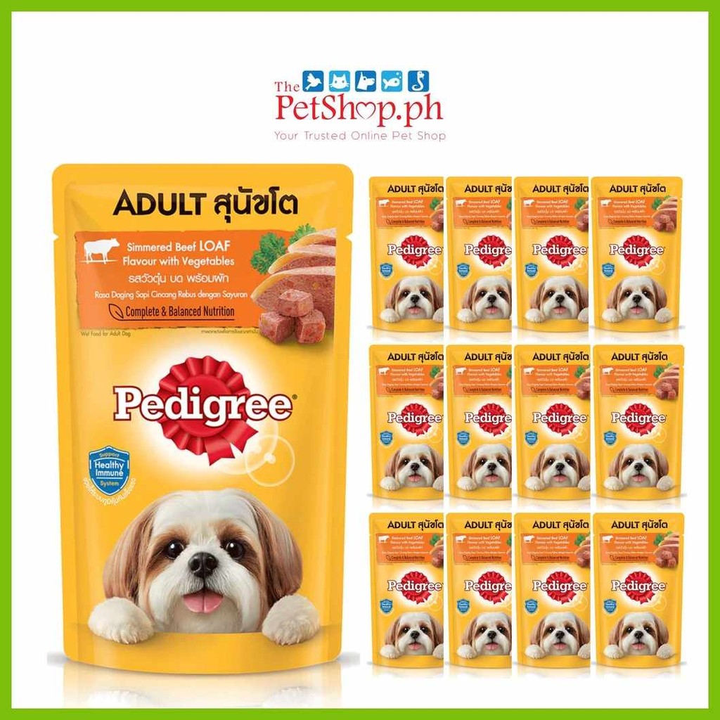PEDIGREE$gu{Simmered#dR&Beef+X@p@w/+Z@Vegetables+d@130g+U@SET+Z@of 12 ...