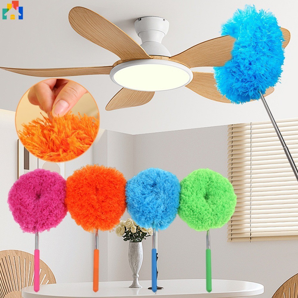 Microfiber Ceiling Fan Dusters Extendable Handle Dust Remover Portable ...