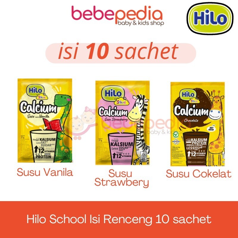 Hilo School Renceng Contains 10 Sachets | Hilo High Calcium Low Fat ...