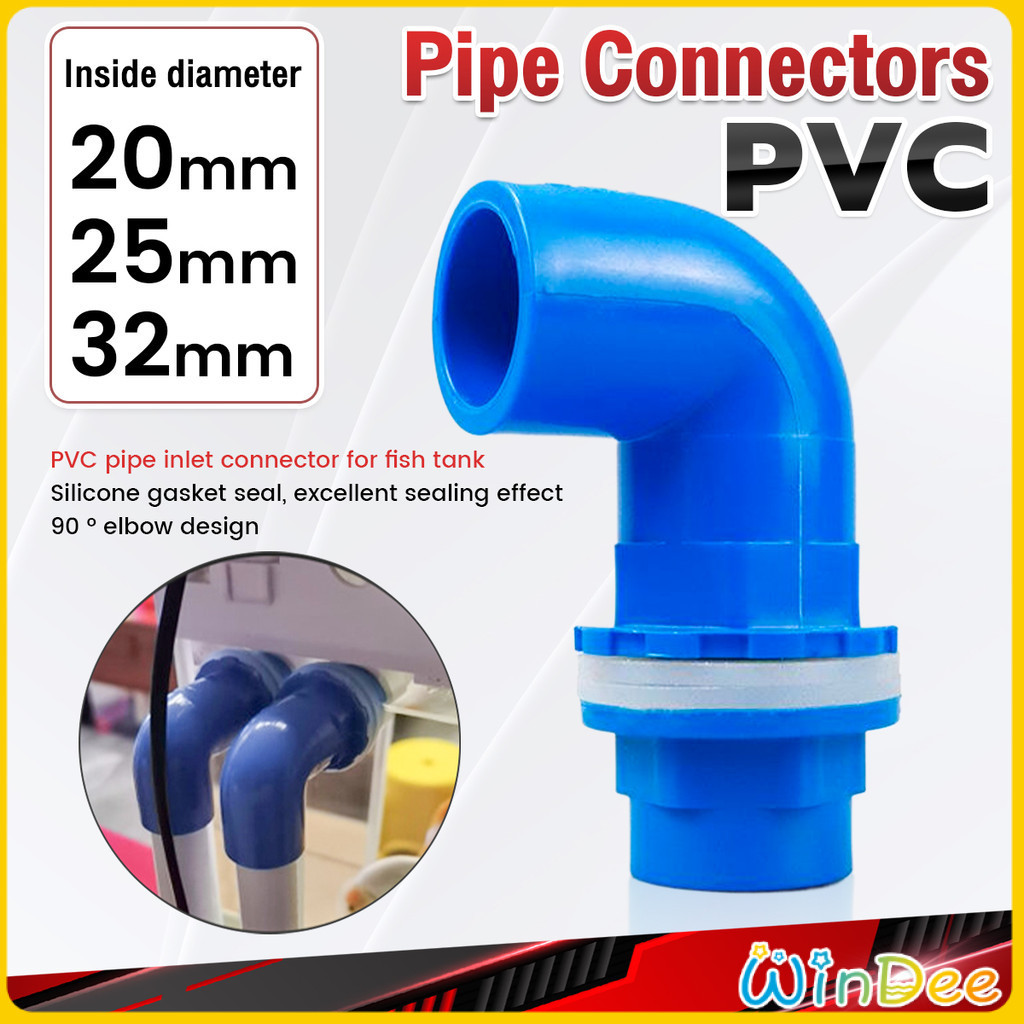 PVC Pipe Connector Fish Tank Drain Joints 90 Degree Elbow Connector ...