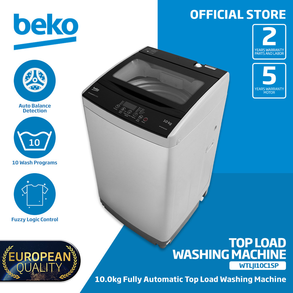 Beko Washing Machine 10.0kg Top Load WTLJI10C1SP | Shopee Philippines