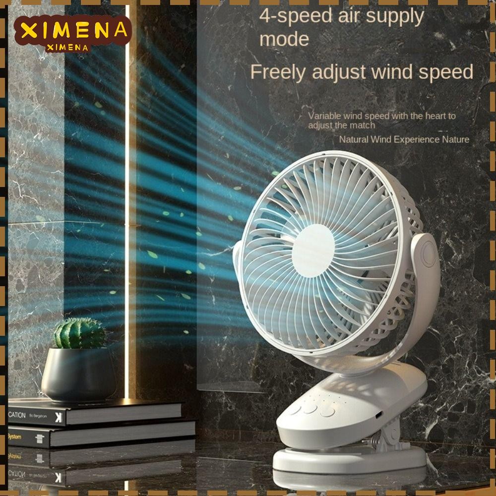 XIMENA Desk Fan, Plastic Mini USB Clip Fan, household Rechargeable usb ...