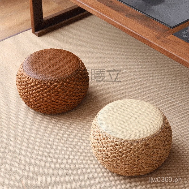 Weisha Rattan Weaving I1Small Stool Coffee Table Footrest Stool Living ...