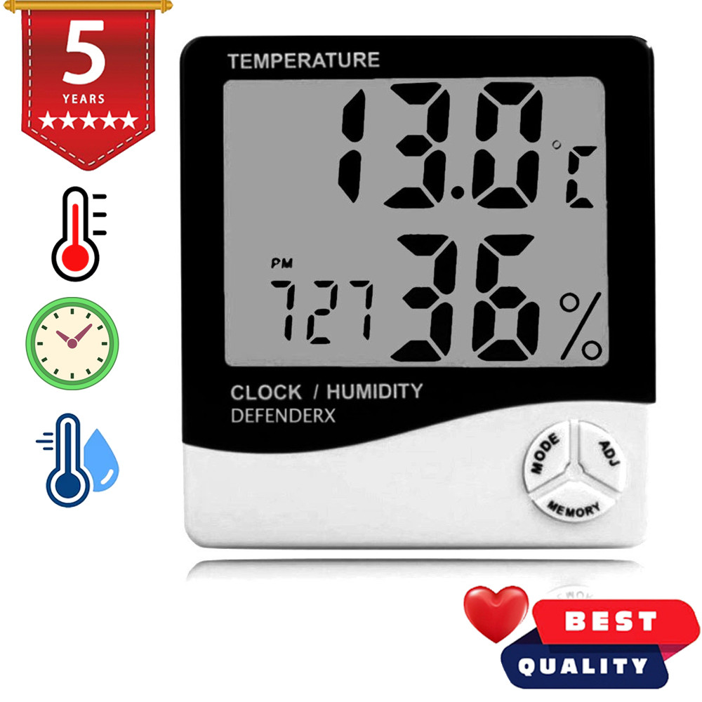 Indoor LCD Electronic Humidity Meter, Digital Thermometer Hygrometer ...