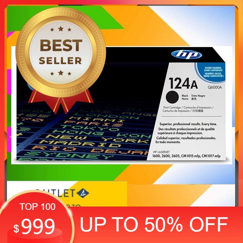 HP 124A Black Original LaserJet Toner Cartridge, (Q6000A)/Office ...