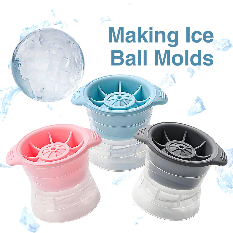 Creative Whiskey Ice Ball Mold Round Plastic Ice Ball Stackable Slow ...
