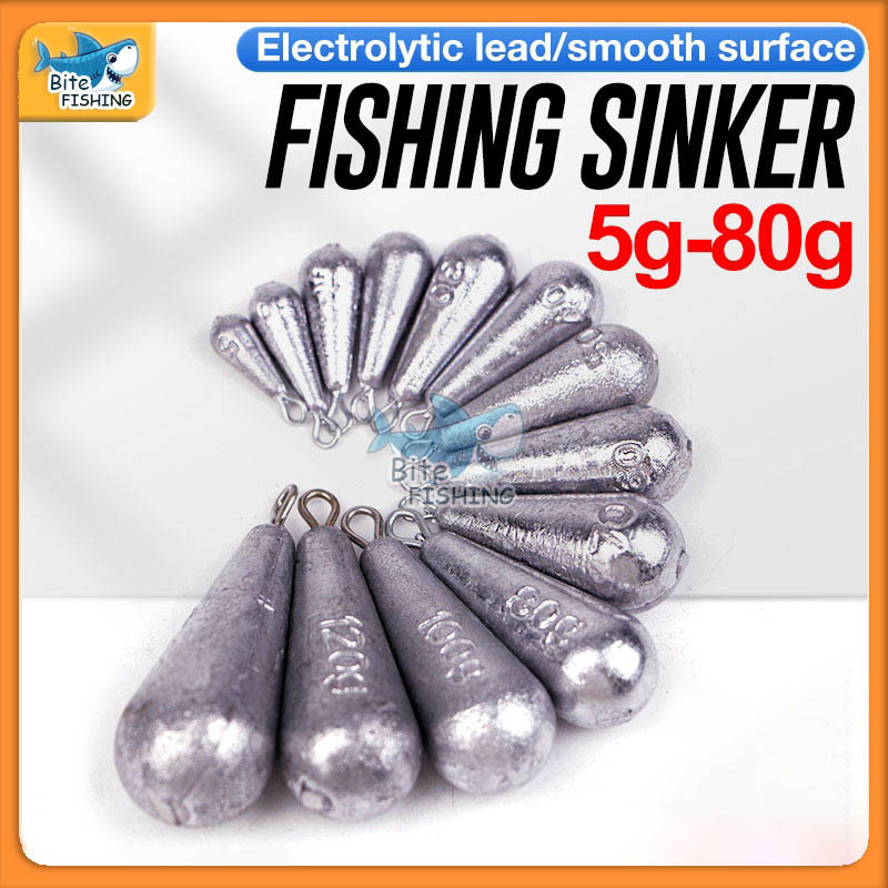 Bite Lead Fishing Sinker Fishing Shaped Weights Casting Sinkers Weight ...