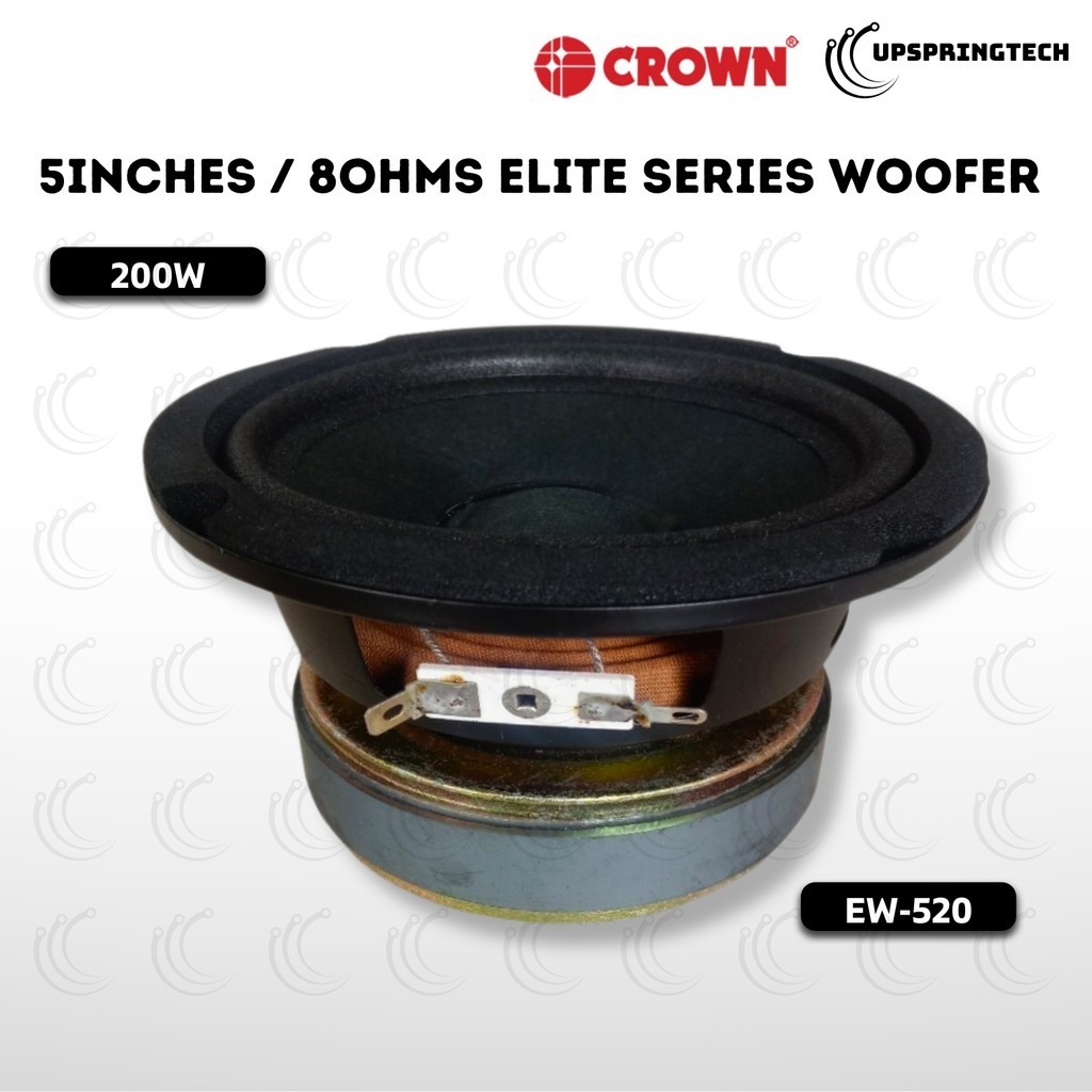 CROWN Elite Series 5-Inch 200W 8-Ohm Woofer Speaker EW-520 | Shopee ...