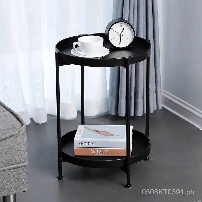 Tray Table Storage Rack Side Table Round Table Simple Home Iron Art ...