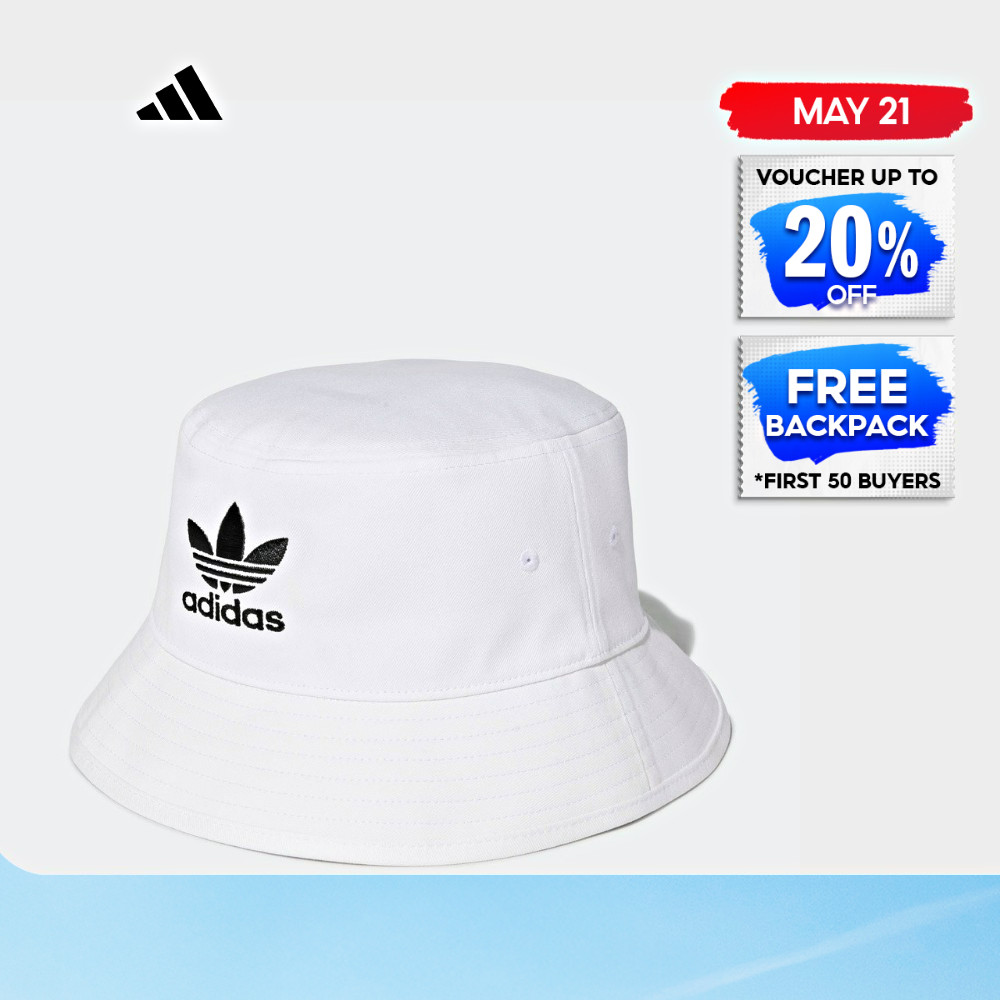 adidas Lifestyle Adicolor Trefoil Bucket Hat Unisex White FQ4641 ...