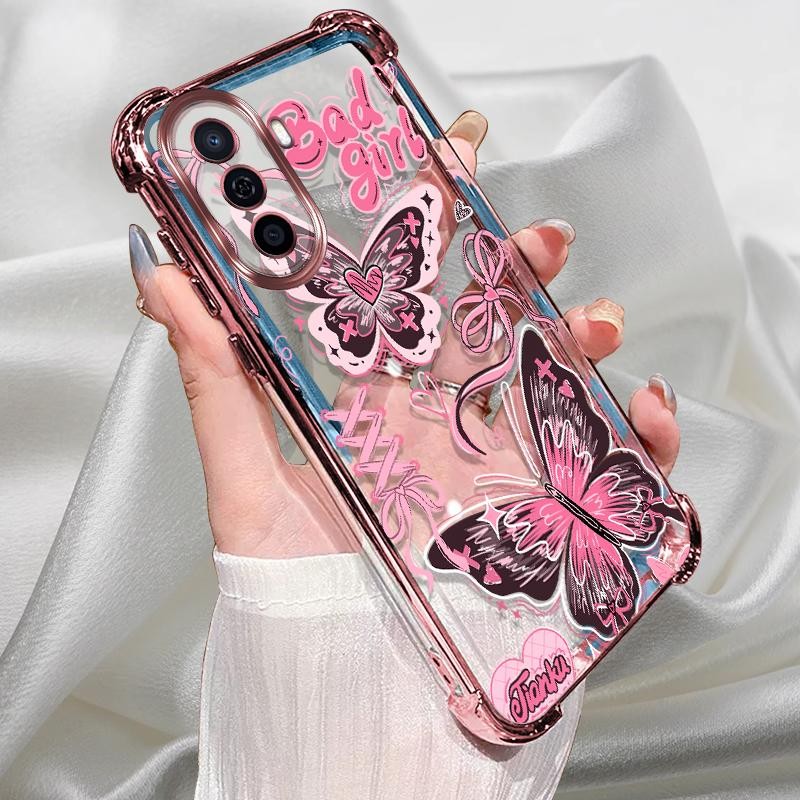 For Huawei nova Y70 Case pink plating cartoon silicone TPU anti drop ...