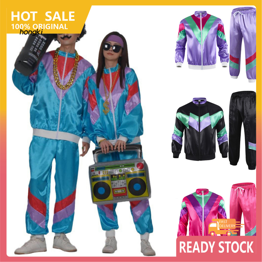 HH Vintage Tracksuit 1980s Sportswear Set Retro Color Block Tracksuit ...