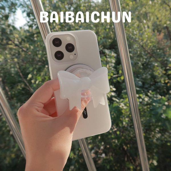 magsafe popsocket pop socket Original Han niche homemade white ribbon ...