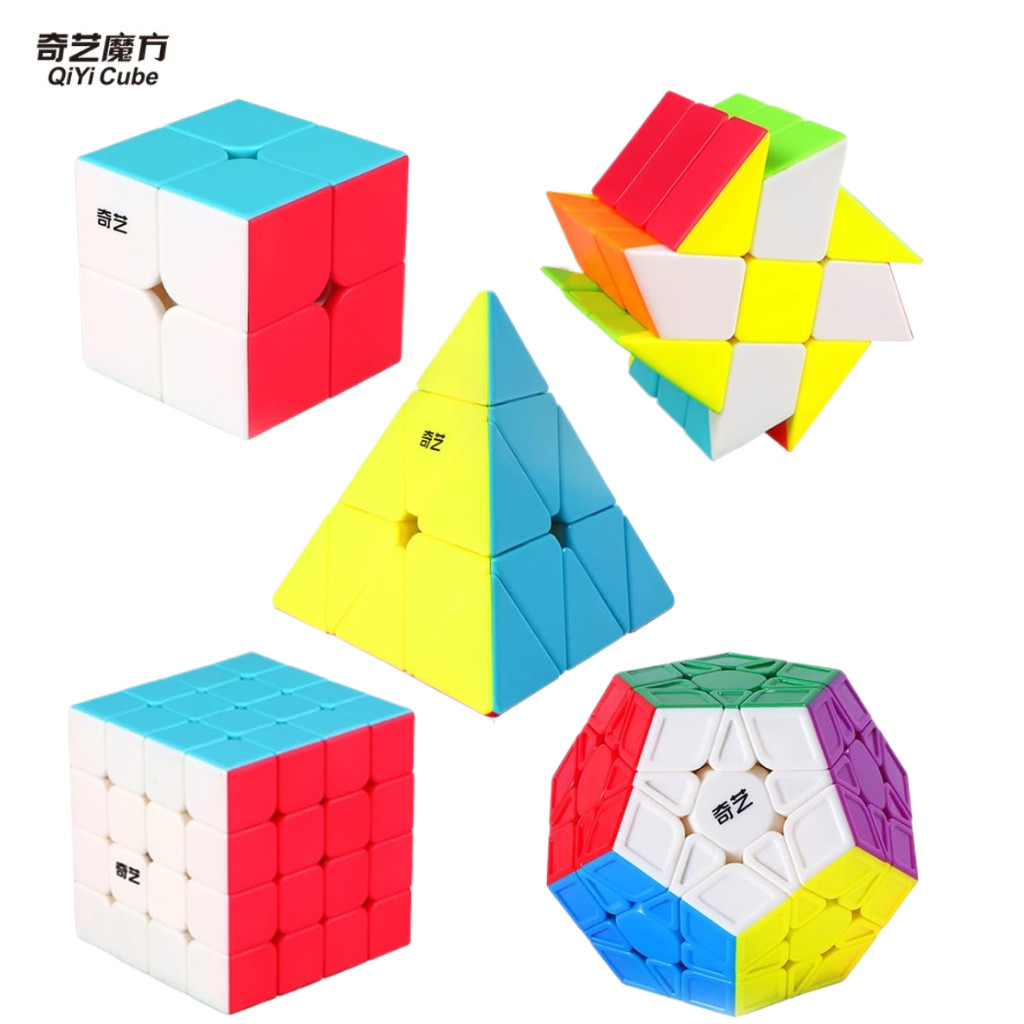 Qiyi Cube 2x2 3x3 4x4 Pyramid Megaminx Cube Speed Magic Cube Puzzle Toy ...