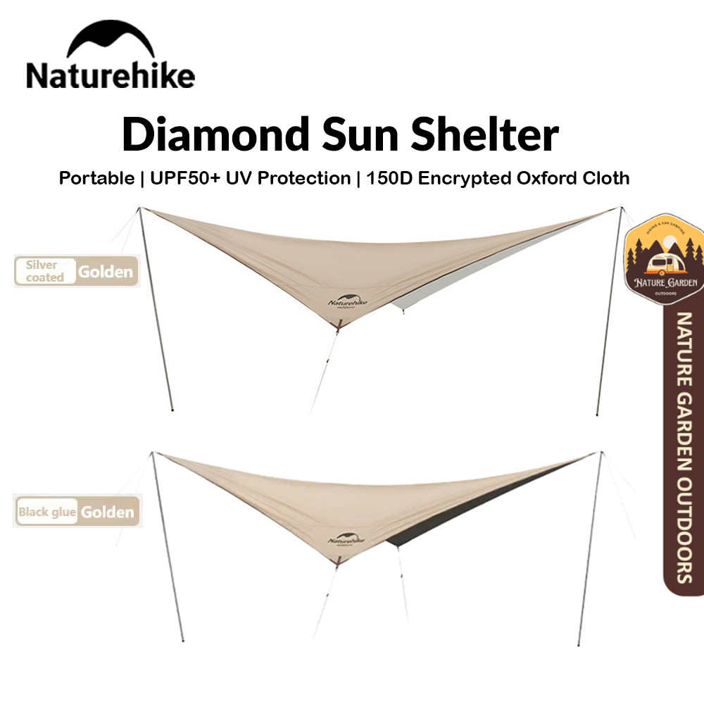 Naturehike Diamond Sun Shelter Portable Lightweight 3-4 Person Tarp ...
