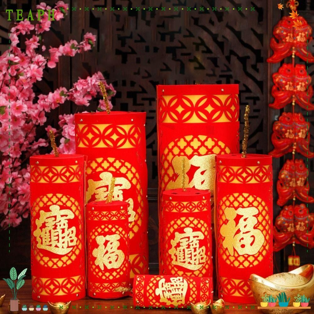TEAPH 1 Pair Year Decorations, Firecracker Realistic Firecracker ...