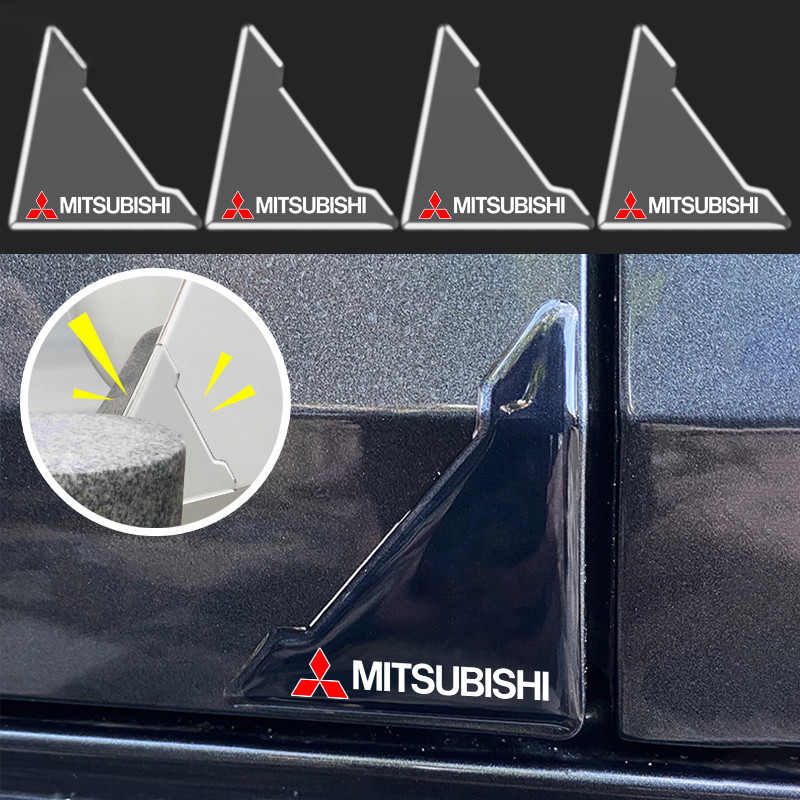 2/4Pcs Mitsubishi Car Transparent Door Corner Protector Sticker Car ...