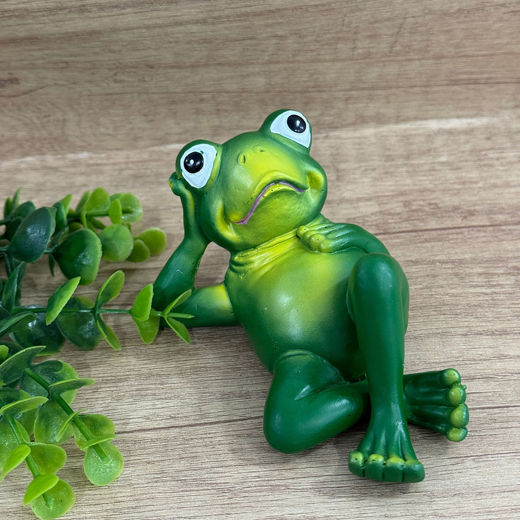 Animal Statues Resin Frog Sculptures Yard Art Desktop Decor Outdoor ...