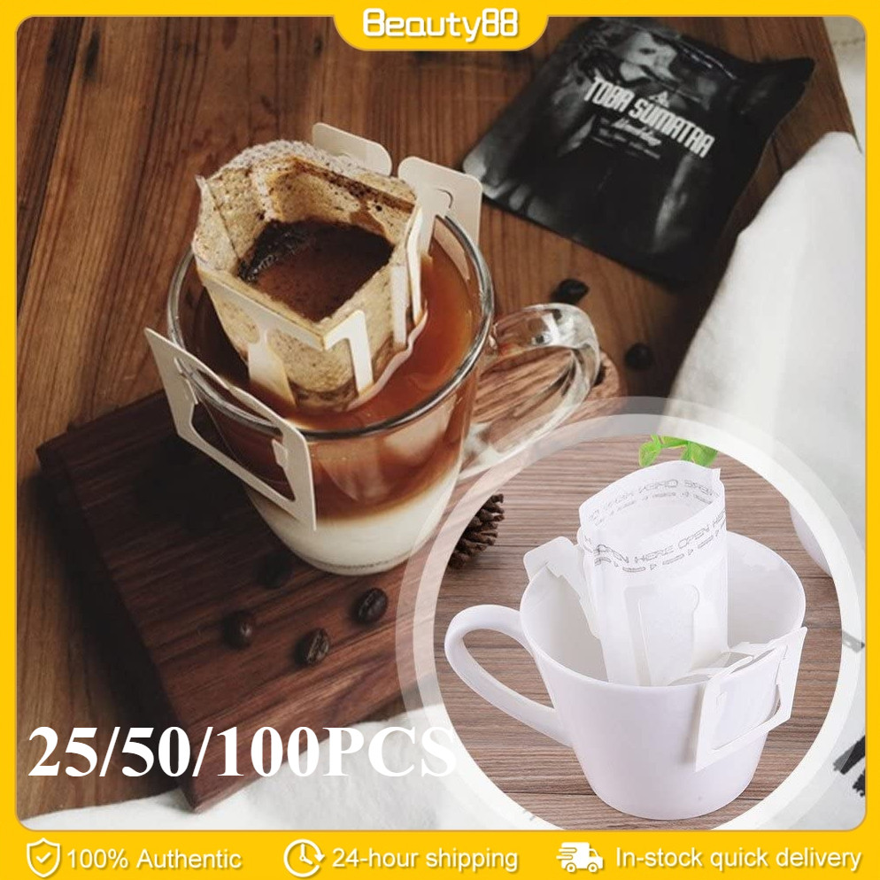 100PCS Coffee Drip Bag Empty Coffee Paper Filters Thick Tea Coffee Drip ...