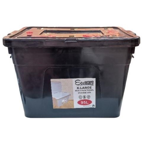 ECOWARE STORAGE BOX 95L BLACK | Shopee Philippines