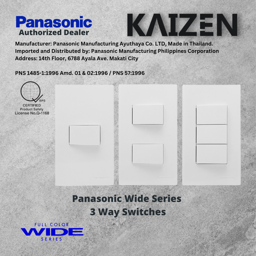 Panasonic Wide Series 3 Way Switches Set | Shopee Philippines