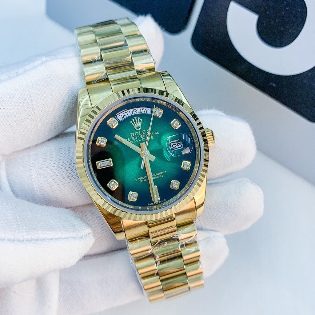 Luxury Noble Gold Stainless Steel Strap Rolex All-Match Fashion Luxury ...