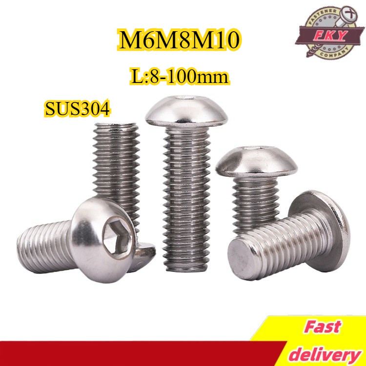 M6M8M10M12 Allen Button Head Socket Head Cap Screw Bolt SS Pan JP ABH ...