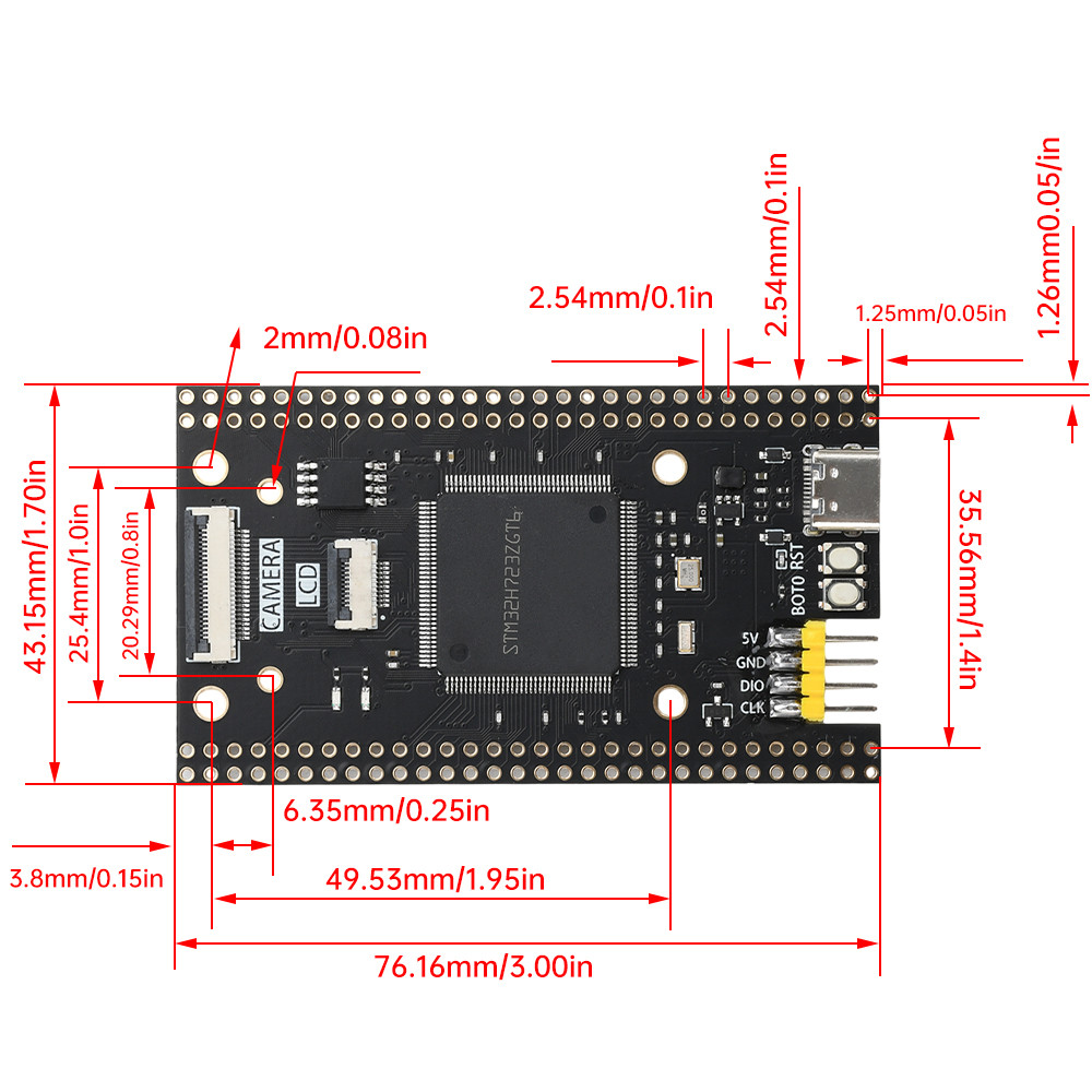 Pcbfun Stm32H723Zgt6 Core Board Stm32 Development Board H7 High ...