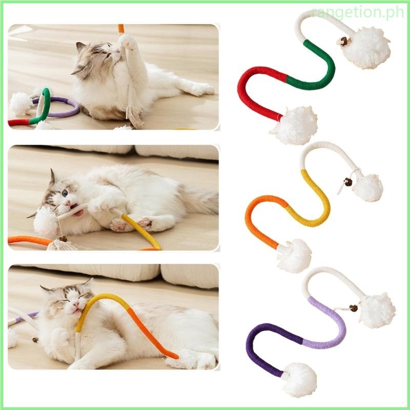 RAN Cats Teaser Rope Toy Dental Health Cotton Rope Interaction Cats ...