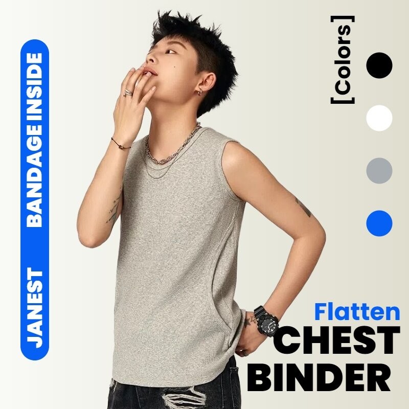 Chest Binder Vest Top Binder Chest Side Buckle Binder Corsets Front ...