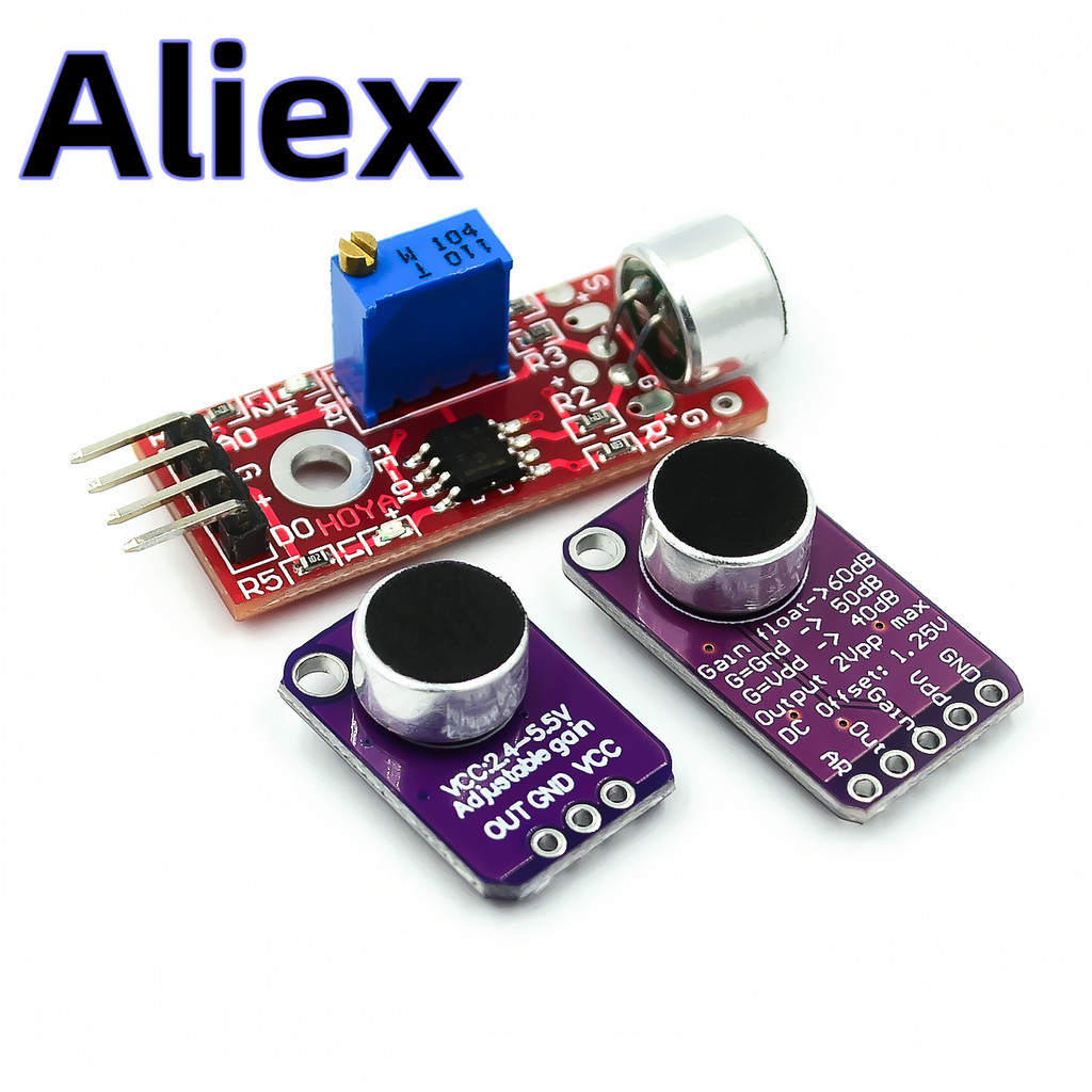 Electret Microphone Amplifier Stable MAX9814 MAX4466 module Auto Gain ...