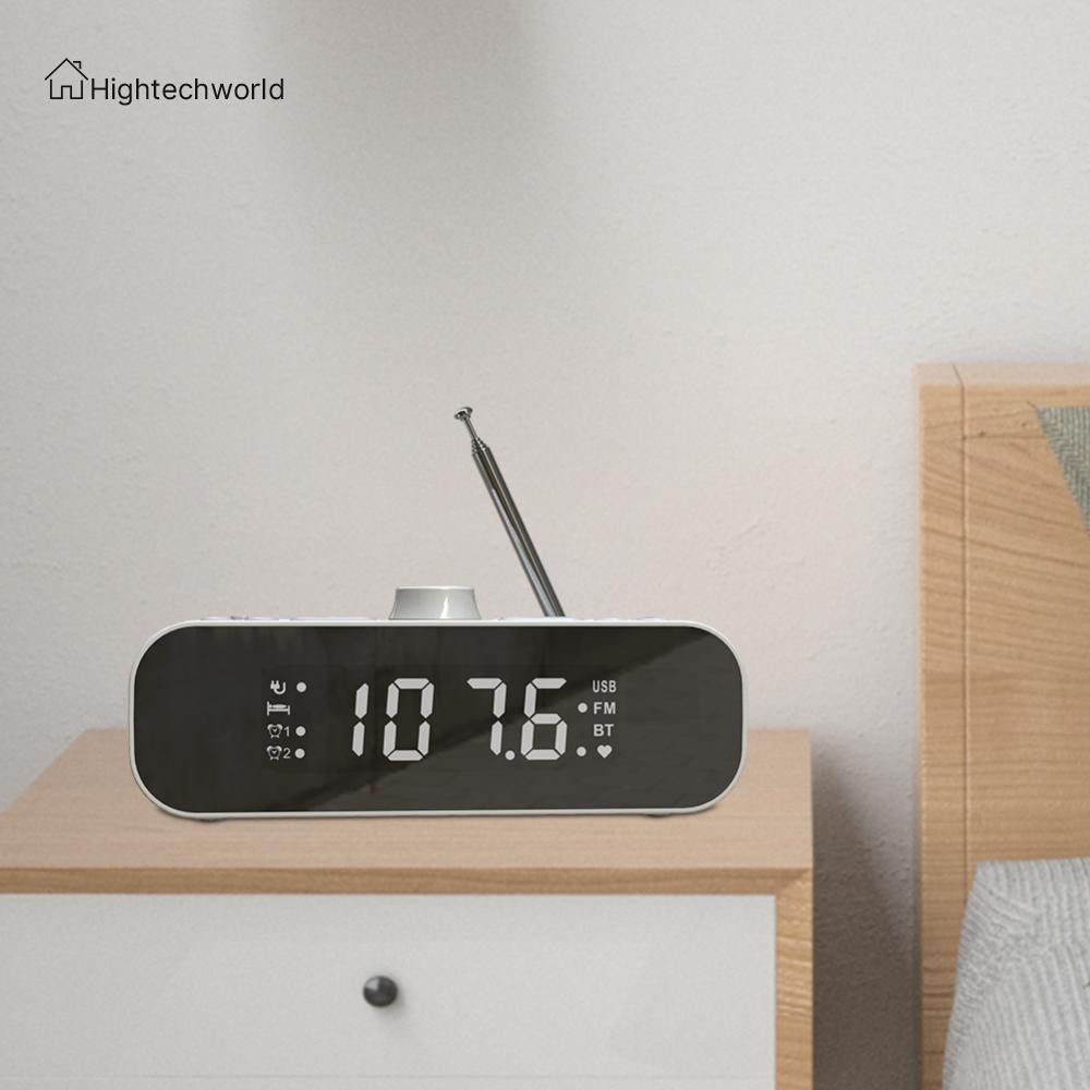 Digital Alarm Clock Radio BT Digital Radio Rechargeable Clock Radio for ...