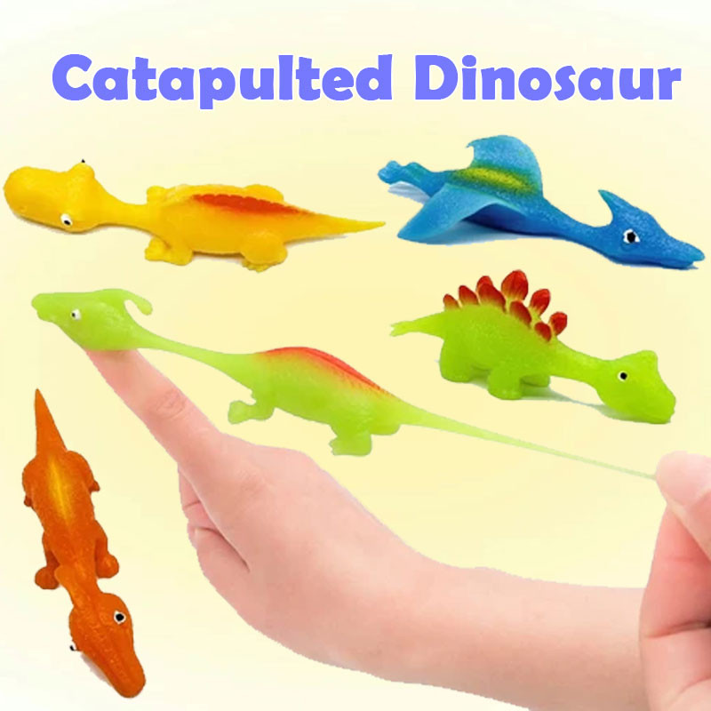 Finger Dinosaur Toy Novelty Sticky Catapulted Ejection Dinosaur Toy ...