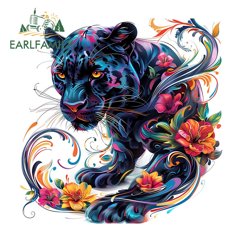 EARLFAMILY 13cm Colorful Tiger Graffiti Car Stickers Campervan ...