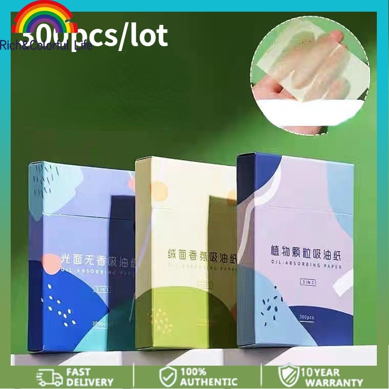 300pcs Facial Oil Control Absorption Sheets Tissue Face Blotting Paper ...