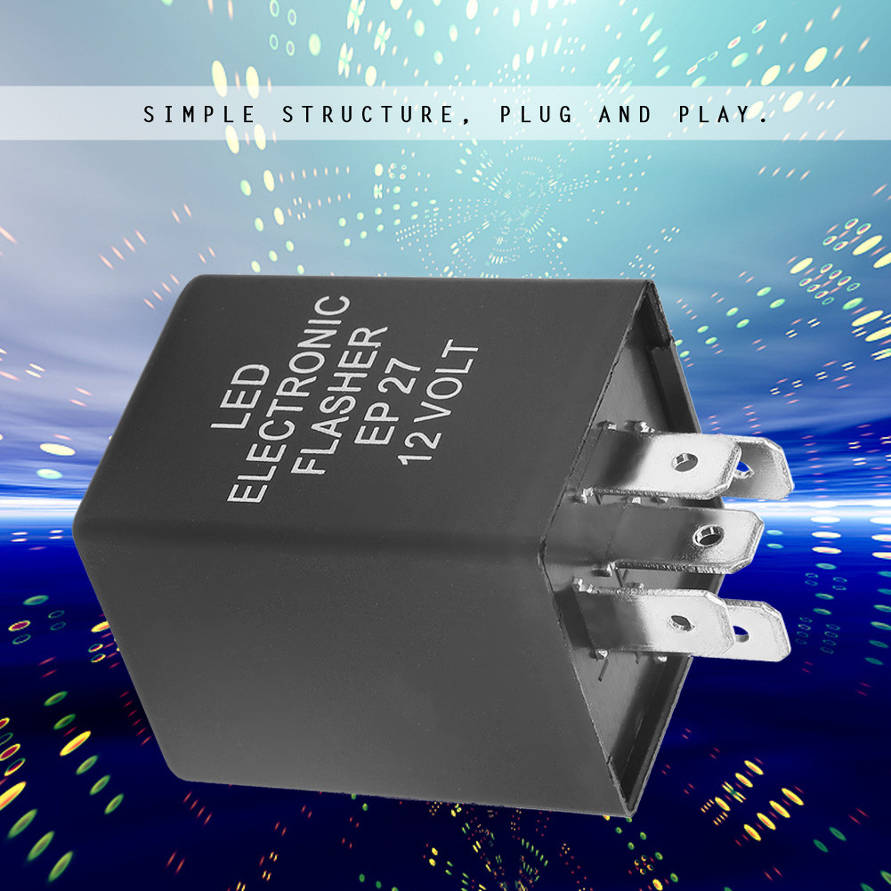 Ujewndju Flasher Flash Relay EP27 5-Pin LED For Turn Signal Light Hyper ...