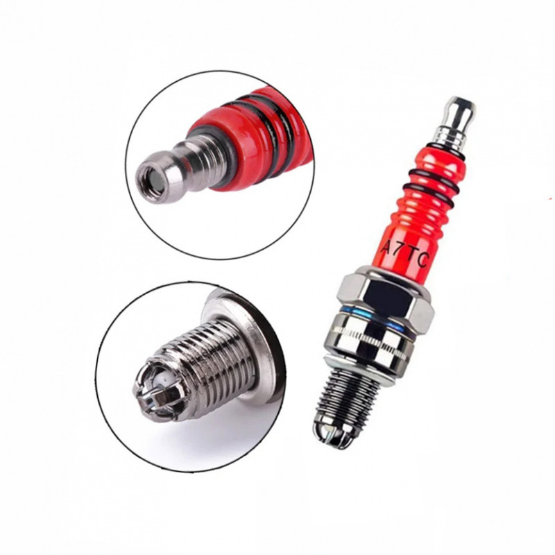 Racing 3 Electrode A7tc spark plug for motorcycle gy6 50cc 125cc 150cc ...