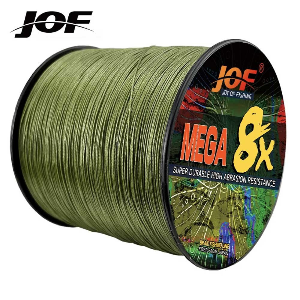 JOF Tali Pancing 1000M 500M 300M PE Fishing Line X8 Bass Trout Fishing ...