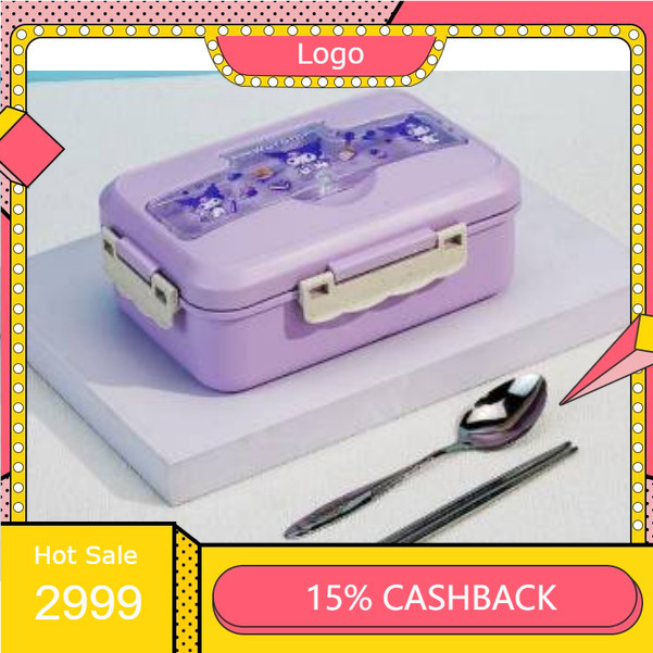 htd.ph Kuromi Lunch Box Cinnamoroll My Melody Student Compartmentalised Eco-friendly Bento Box ...