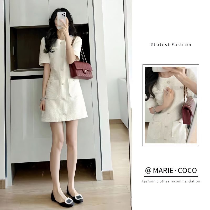 SUHA Tweeds Dress Formal Dress Elegant Xiaoxiangfeng light luxury dress ...