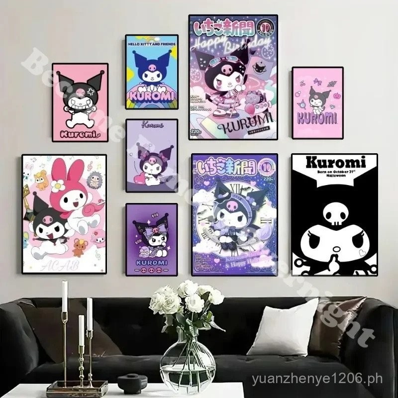 MINISO Sanrio Kuromi Poster Painting Wall Pictures For Living Room ...
