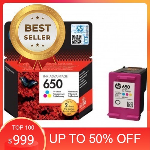 HP 650 Tricolor Original Ink Cartridge / Computer Printer Cartridge ...
