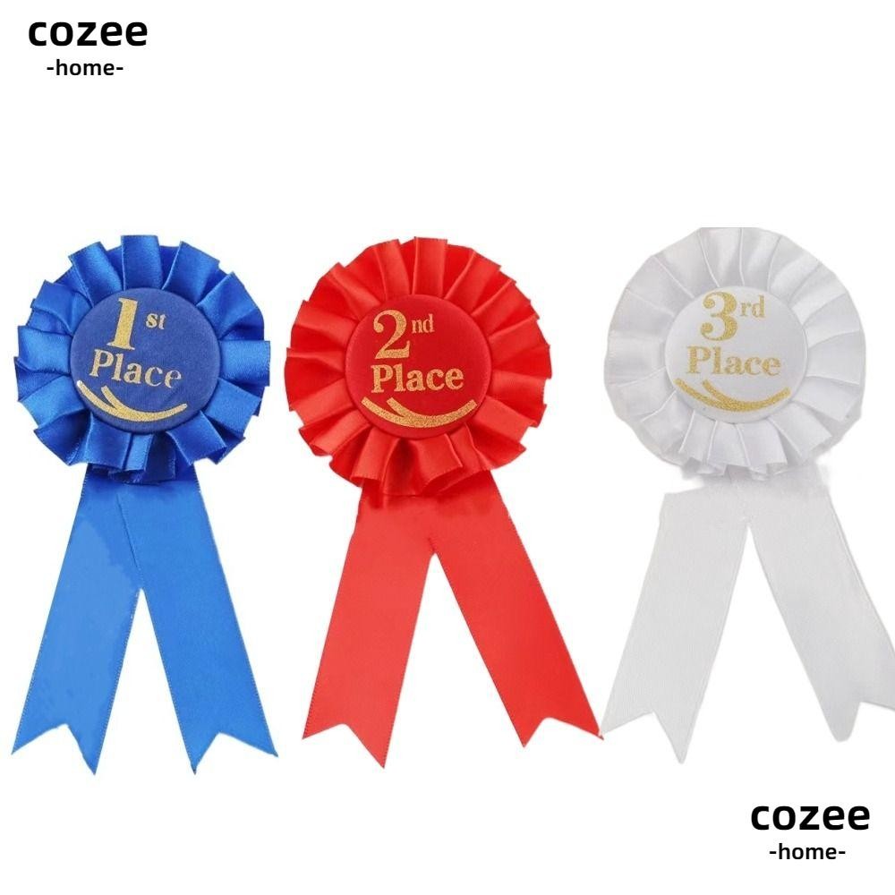 COZEE Rosette Ribbon, Recognition Ribbons Blue,Red,White Ribbon Award ...