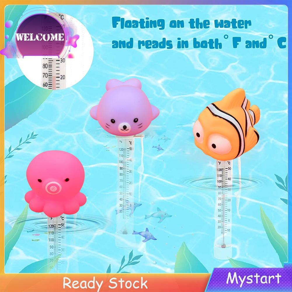 Animal Floating Pool Thermometer PVC Swimming Pool Thermometer for ...