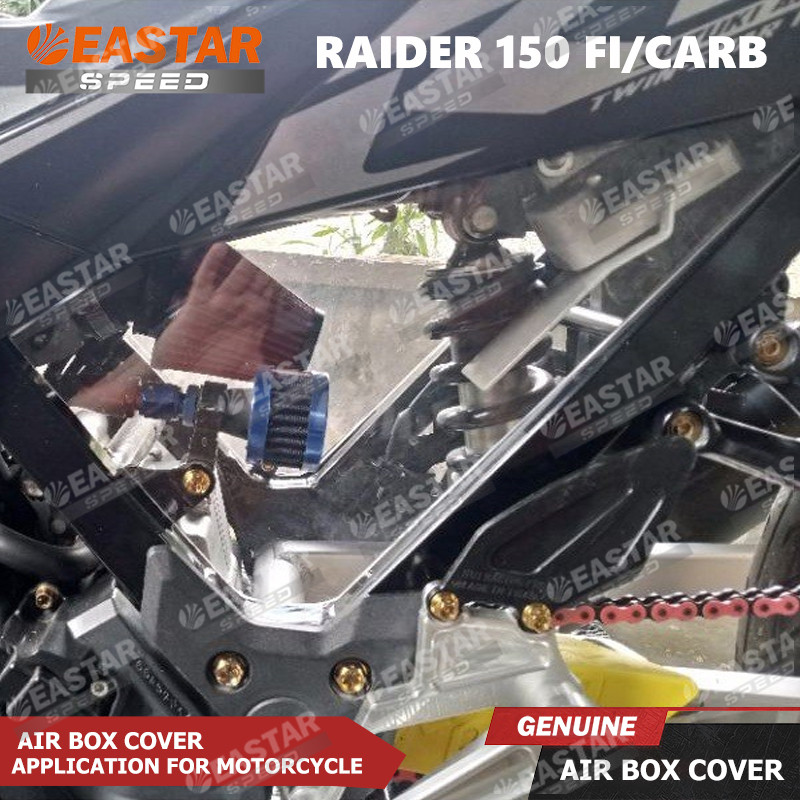 RFI acrylic Air Box Cover Pair with "BRACKET" free 3pcs gold bolts ...