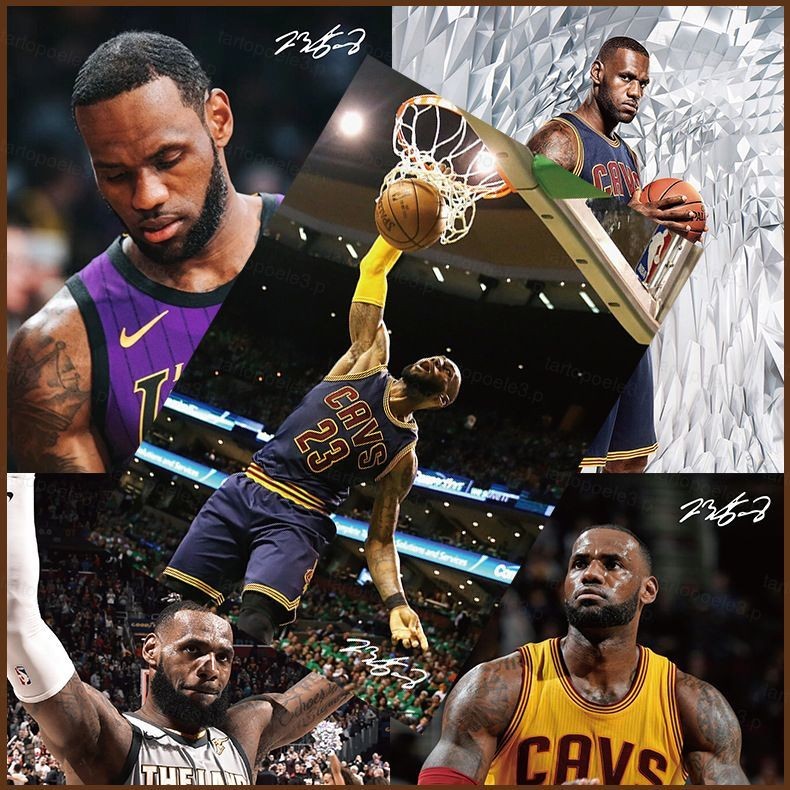 ST3 8PCS/set NBA LeBron James poster Los Angeles Lakers photo wallpaper ...